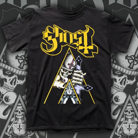 GHOST "CLOCKWORK" POLERA DE HOMBRE IMPRESION DTG - POLERAS A UN CLICK