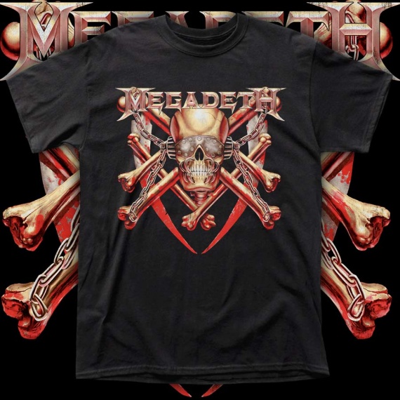 MEGADETH "VIC BLOOD & CHAINS" POLERA DE HOMBRE IMPRESION DTG - POLERAS ...